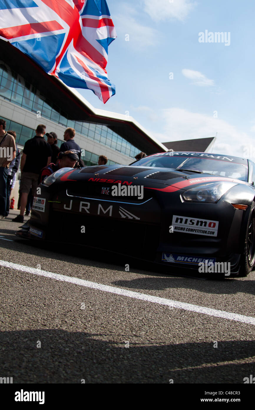 Racing Car on the FIA Starting Grid at Silverstone 2011 Stock Photo - Alamy