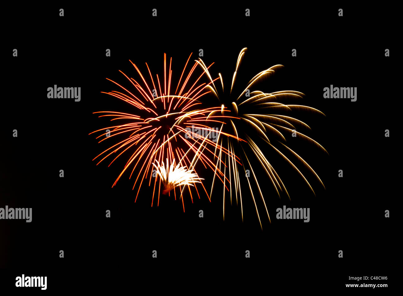 Fireworks Celebration at Baseball Game Stock Photo - Alamy