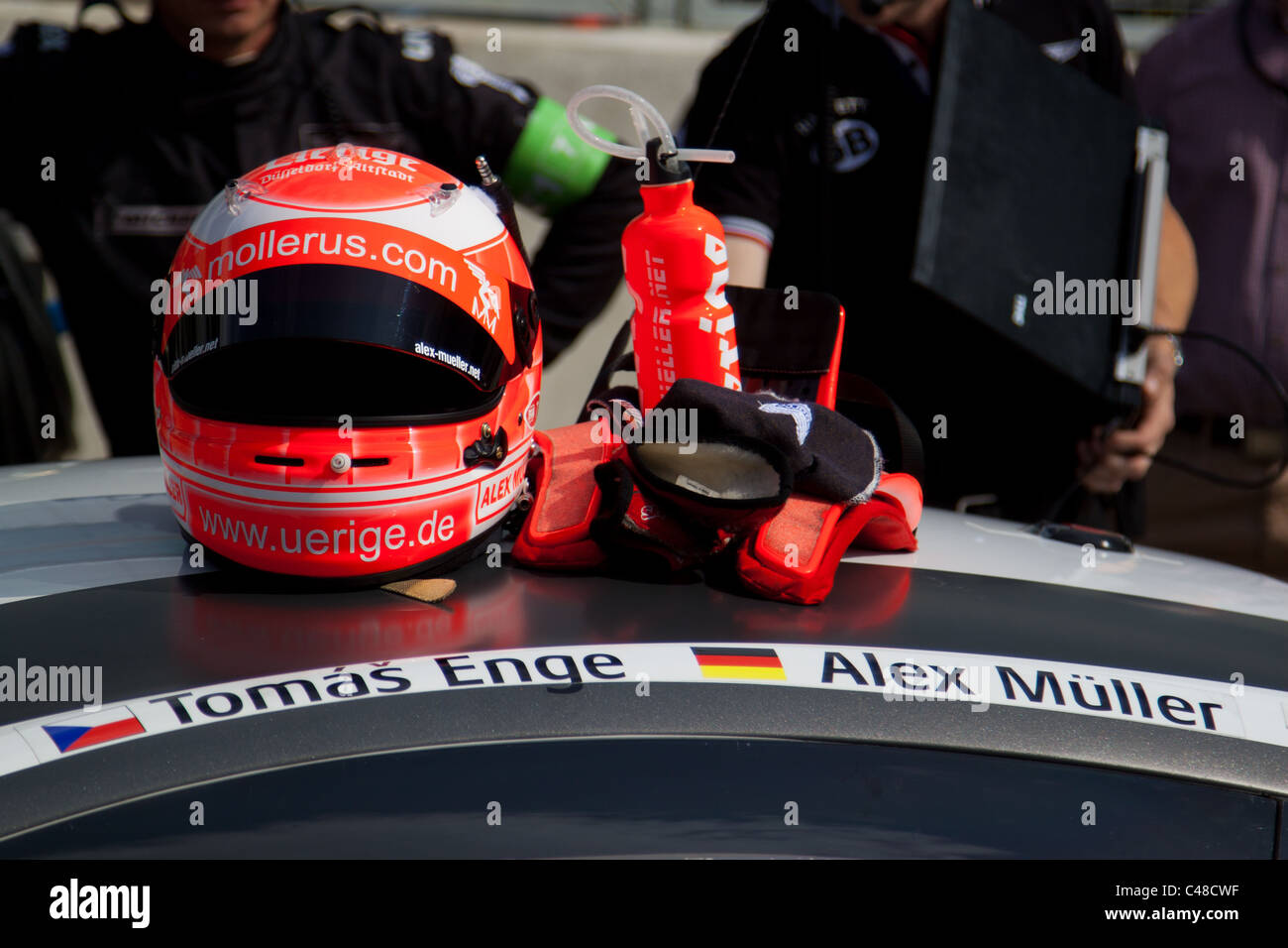 Helmet hans device hi-res stock photography and images - Alamy
