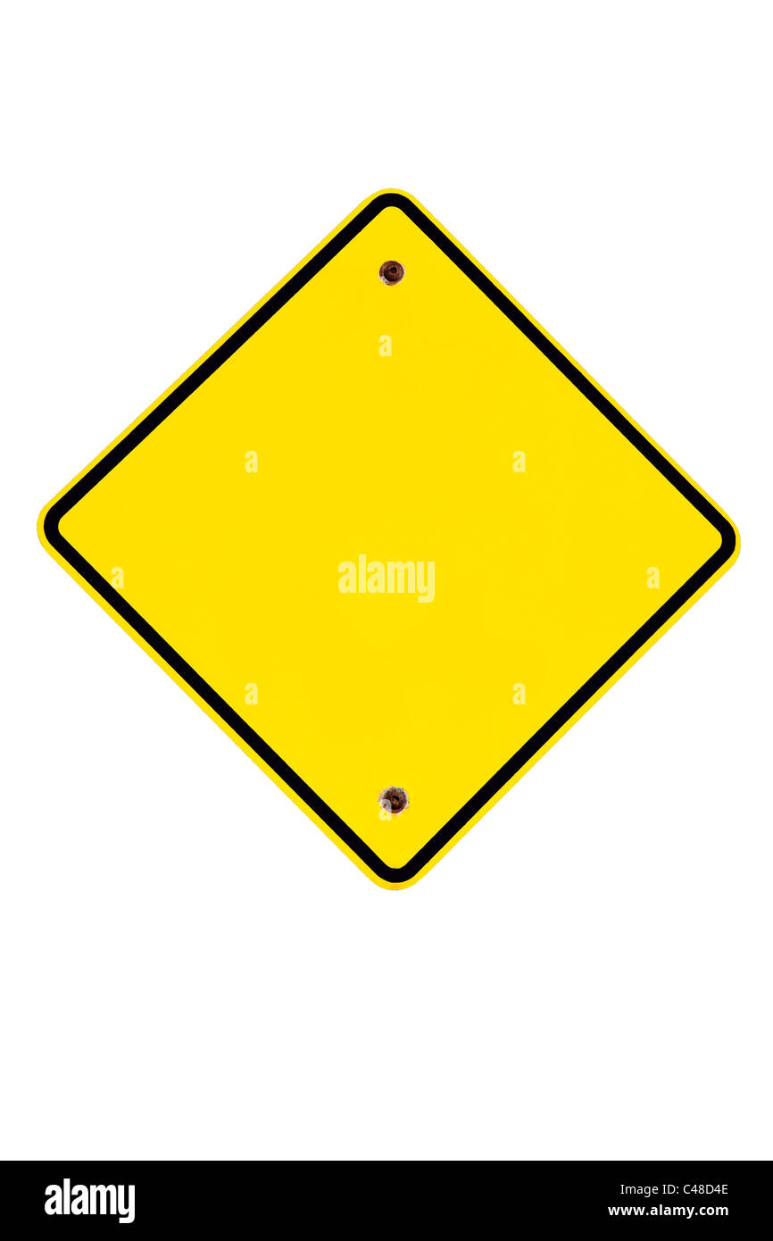 Blank yellow warning signs hi-res stock photography and images - Alamy