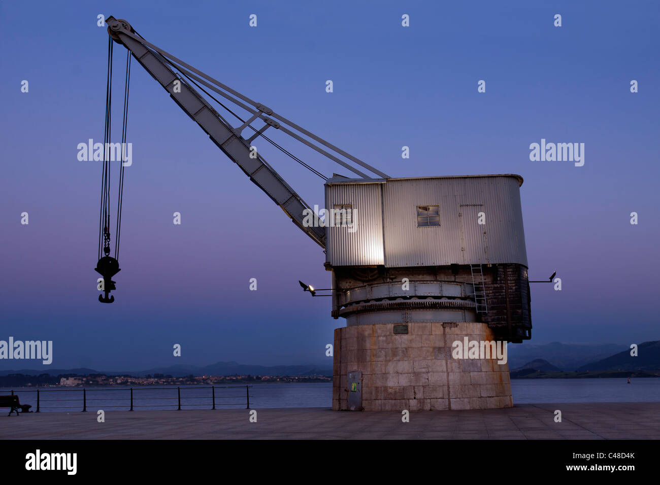 Santander waterfront by night. Cantabria, Spain Stock Photo - Alamy