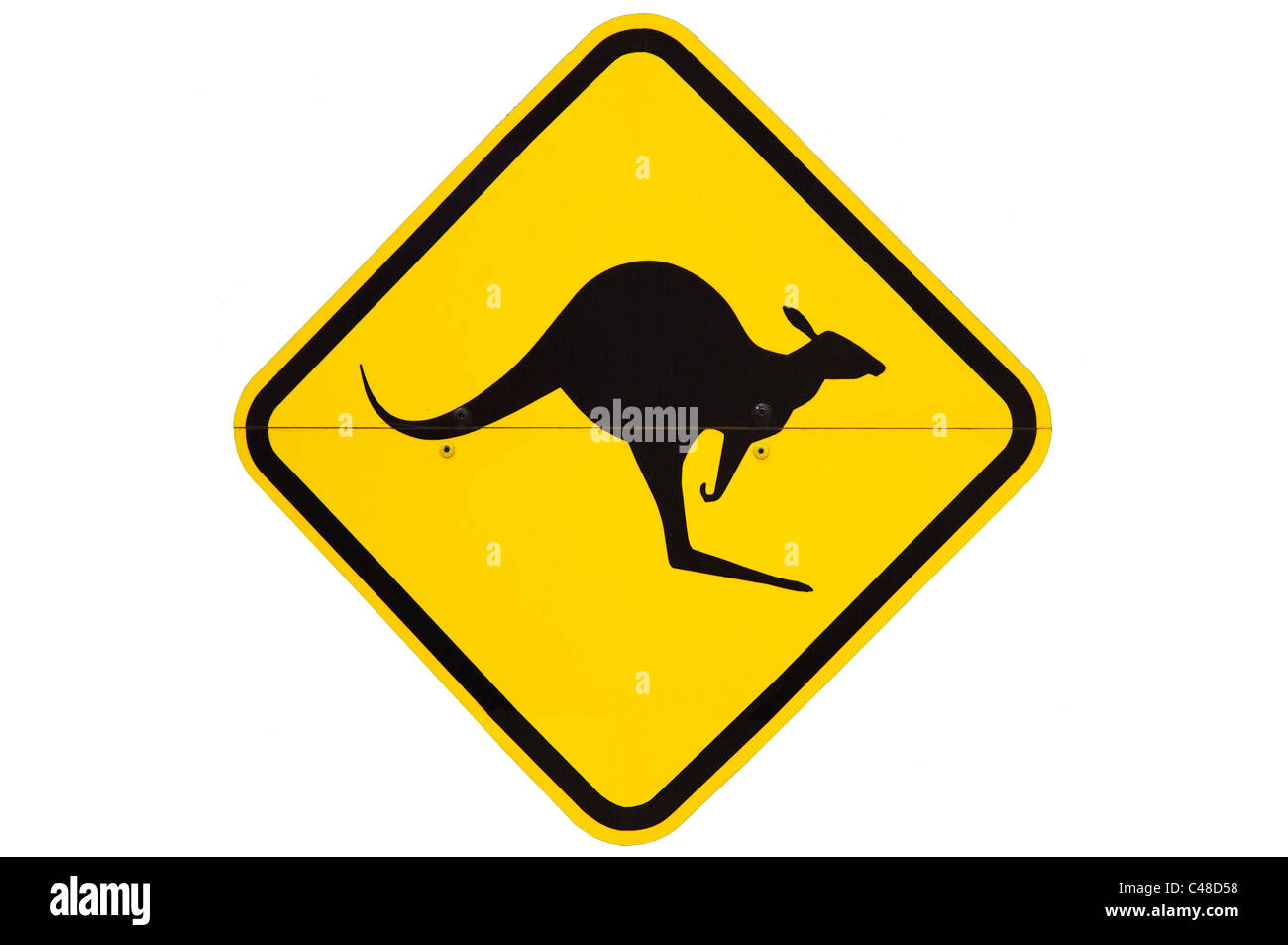 Kangaroo Warning Sign, Australia Stock Photo - Alamy