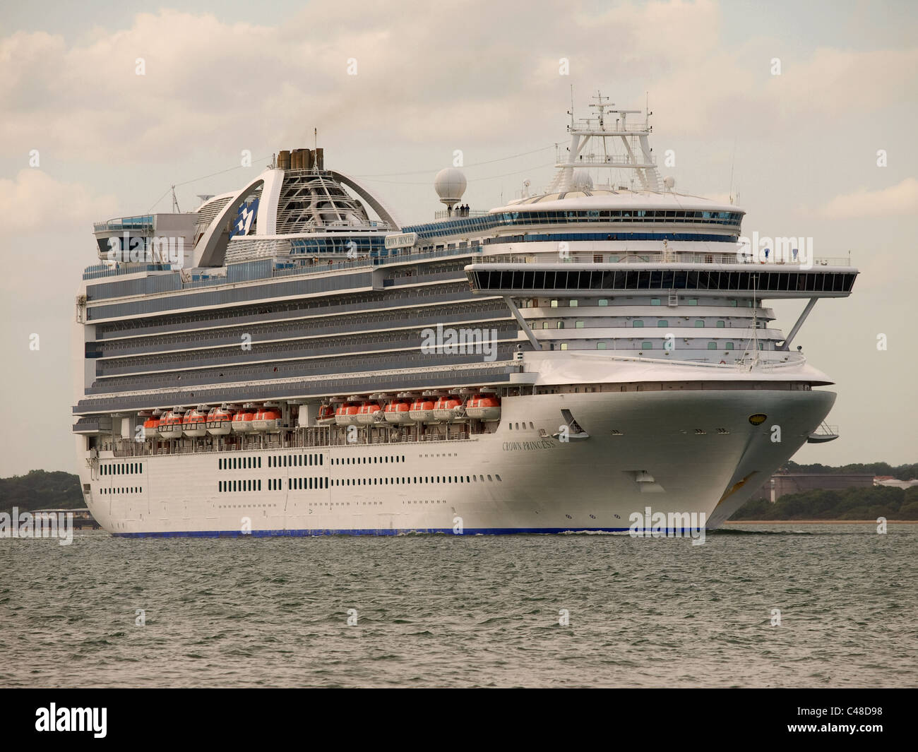 Cruise ship Crown Princess leaving Southampton UK Stock Photo - Alamy