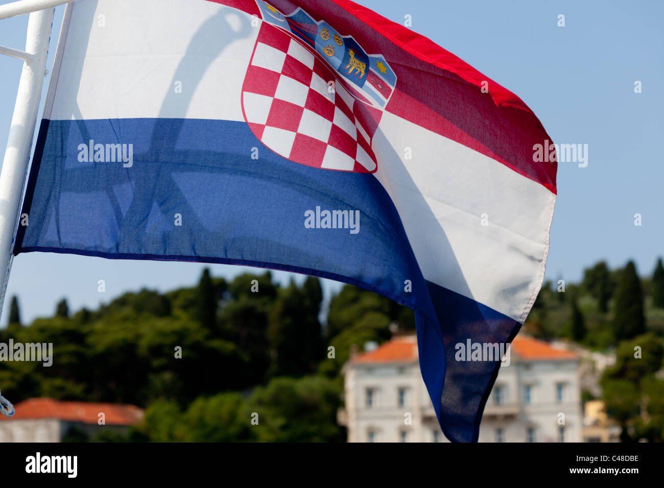 The Croatian flag Stock Photo - Alamy