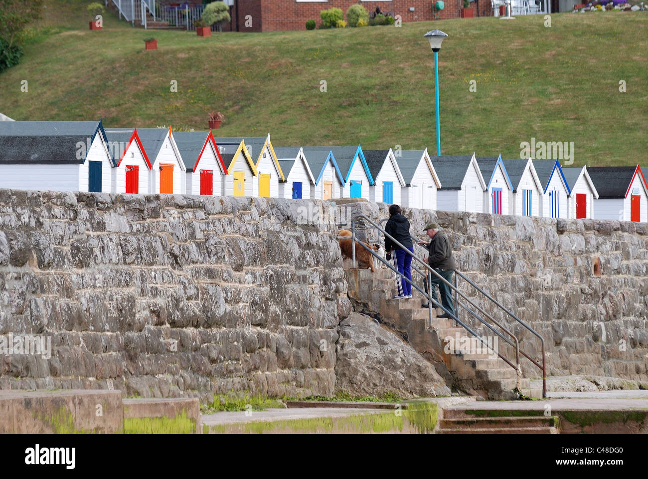 Beach huts at goodrington beach hi-res stock photography and images - Alamy
