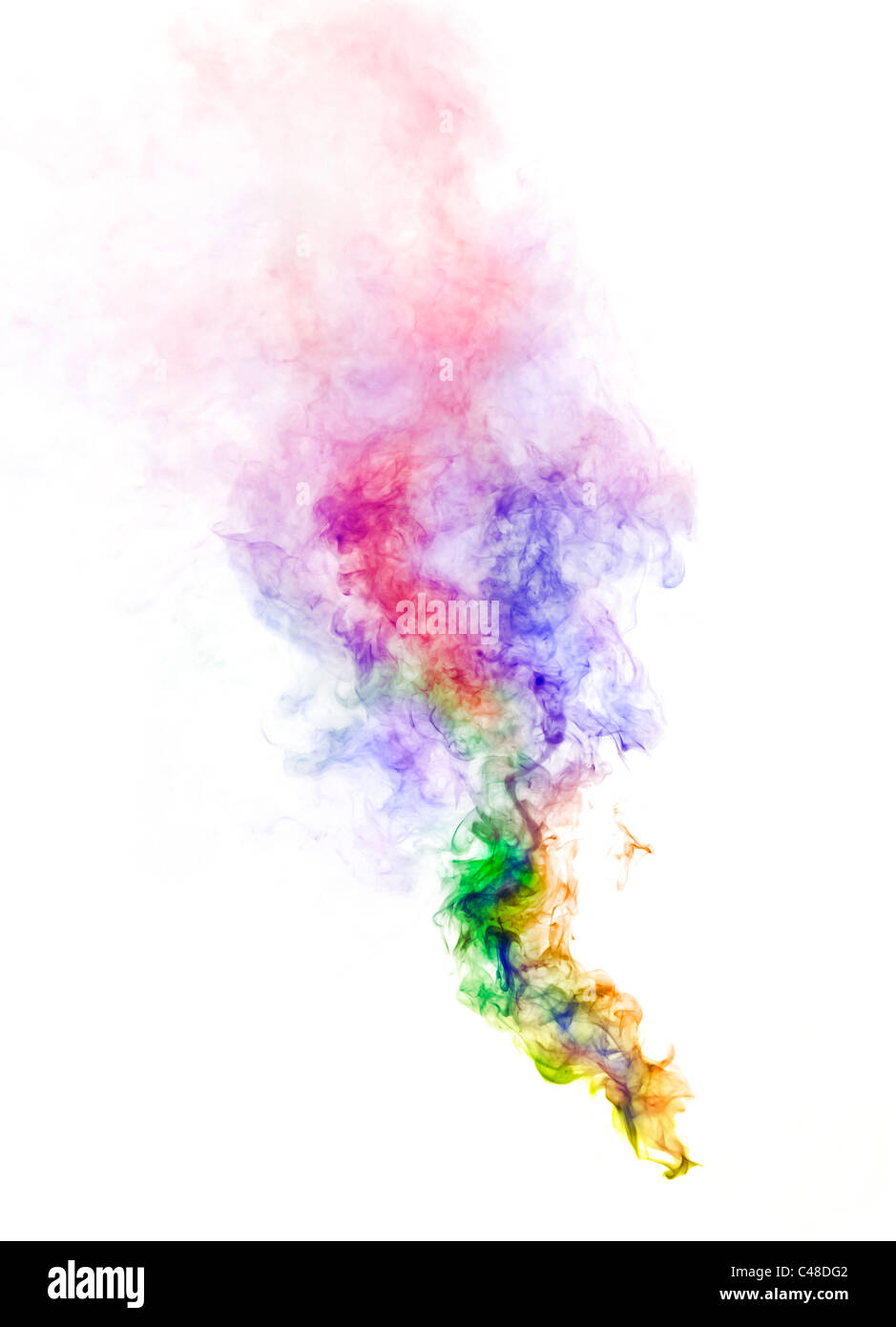 Smoke colored pattern on a white background Stock Photo - Alamy