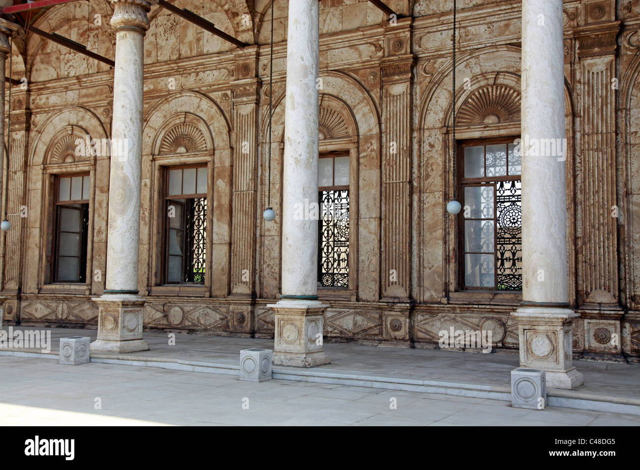 Courtyard of the Mosque of Muhammad Ali Pasha or Alabaster Mosque in ...