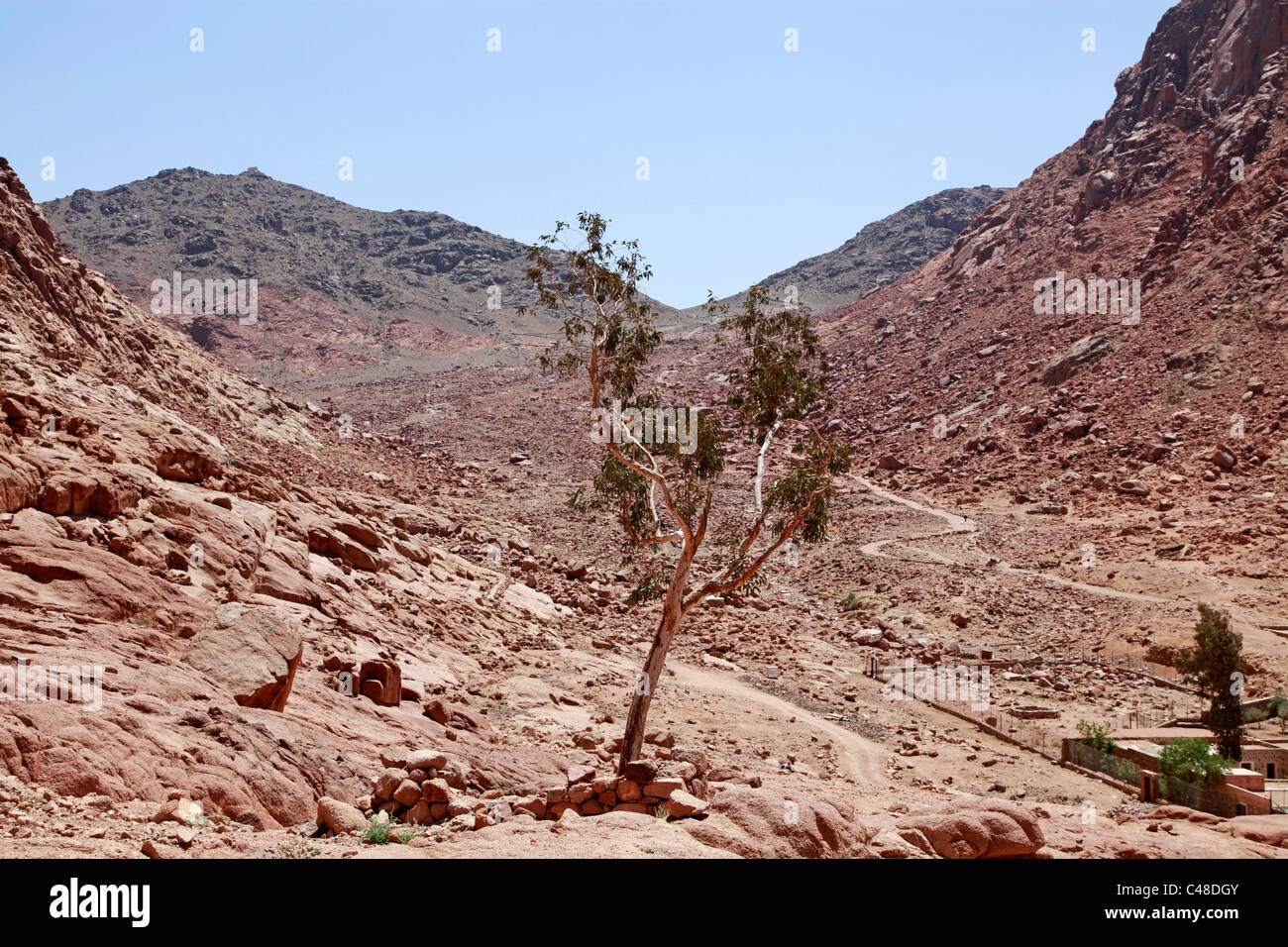 Mountain pass at St. Catherine's Monastery, South Sinai Peninsula ...