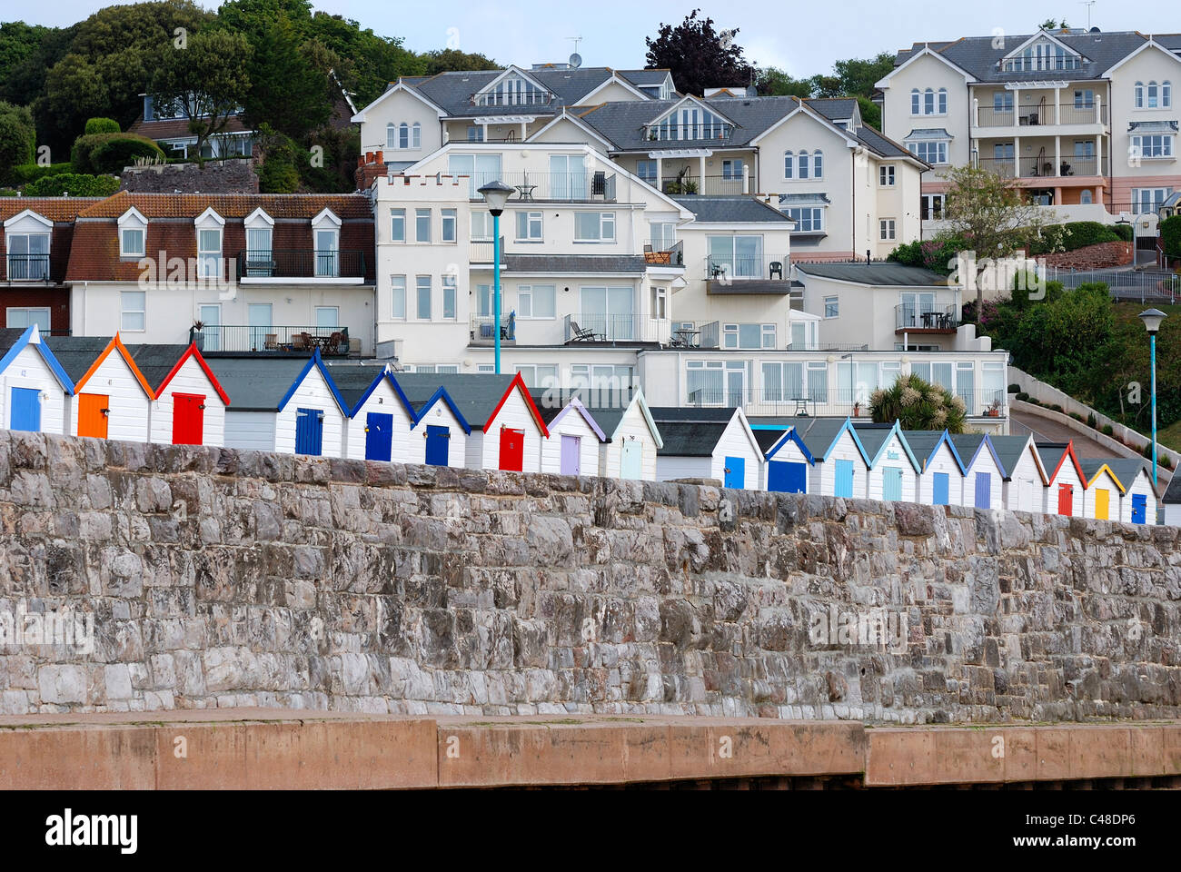 Beach huts goodrington sands devon hi-res stock photography and images ...