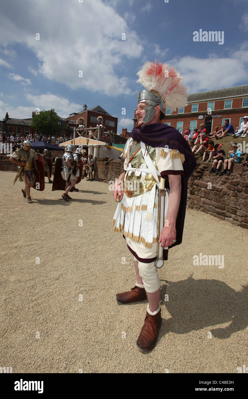City of Chester, England. A Roman Centurion during the Roman gladiator ...