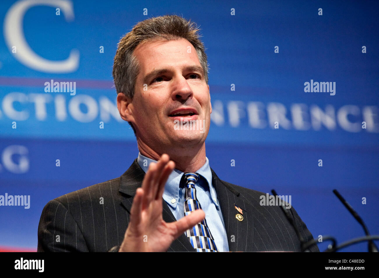 Republican Massachusetts Senator Scott Brown speaks at the CPAC ...