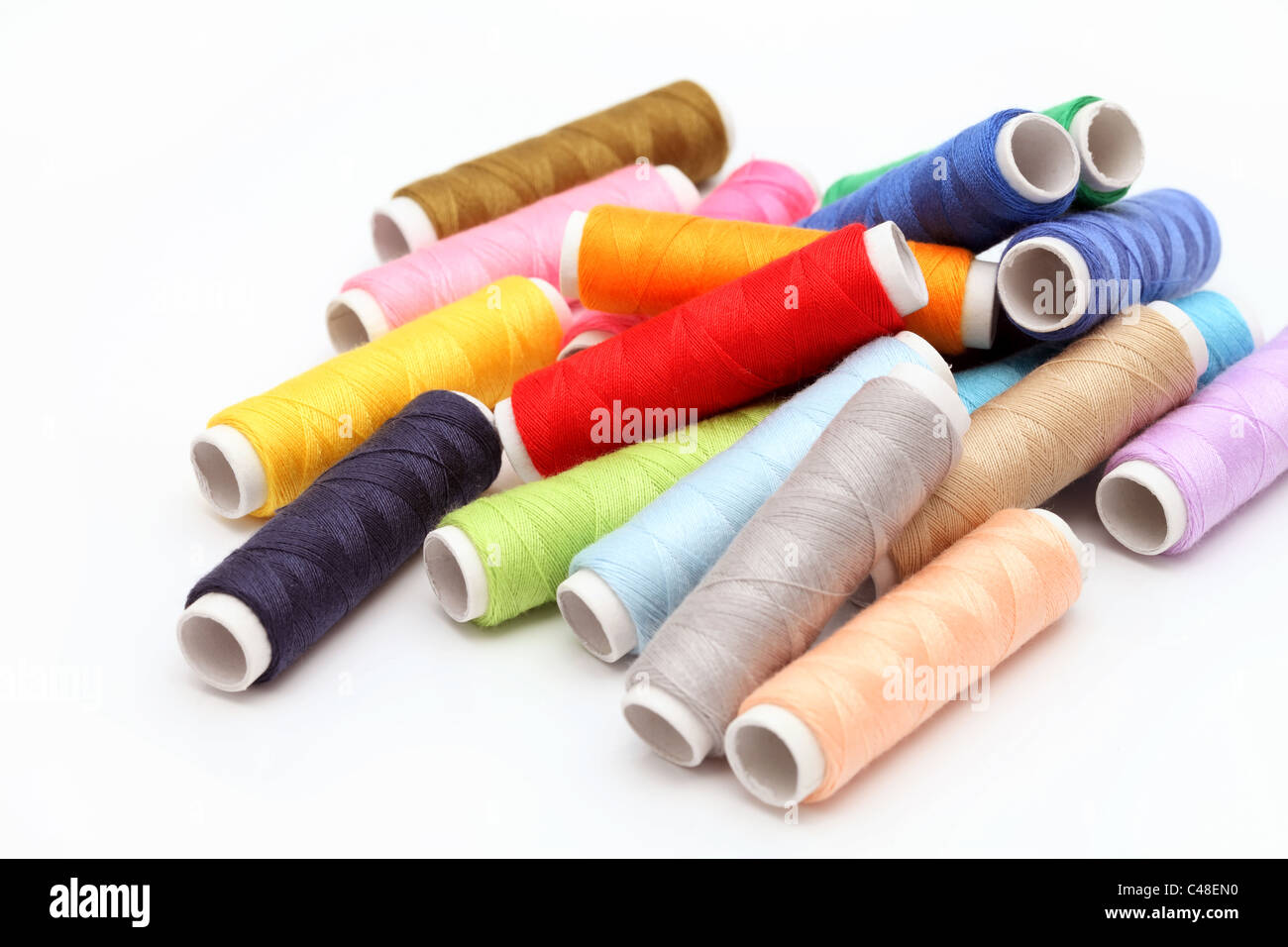 Colorful spools of thread, background texture Stock Photo - Alamy
