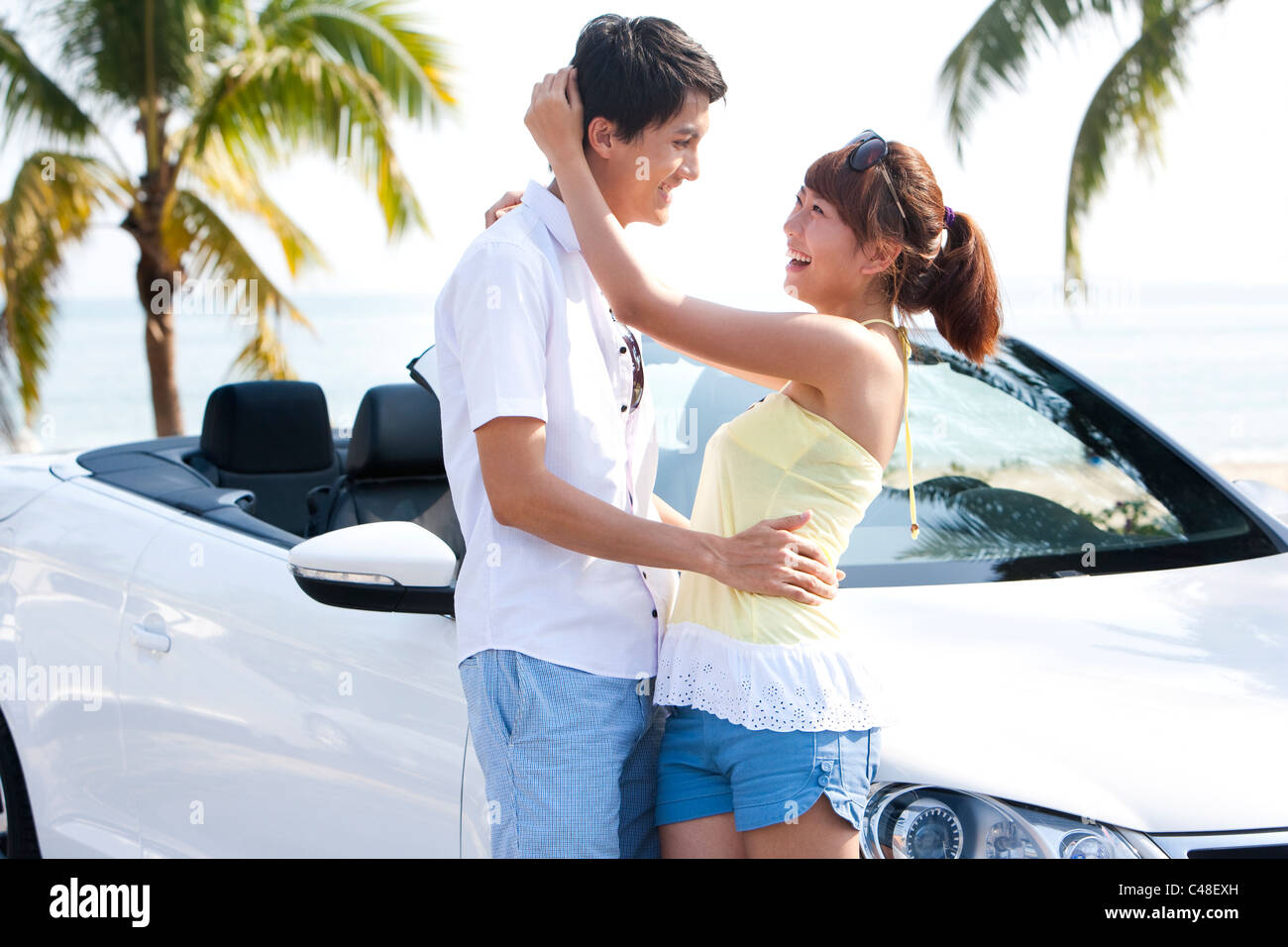 Couple Enjoying Romatic Moment Stock Photo - Alamy