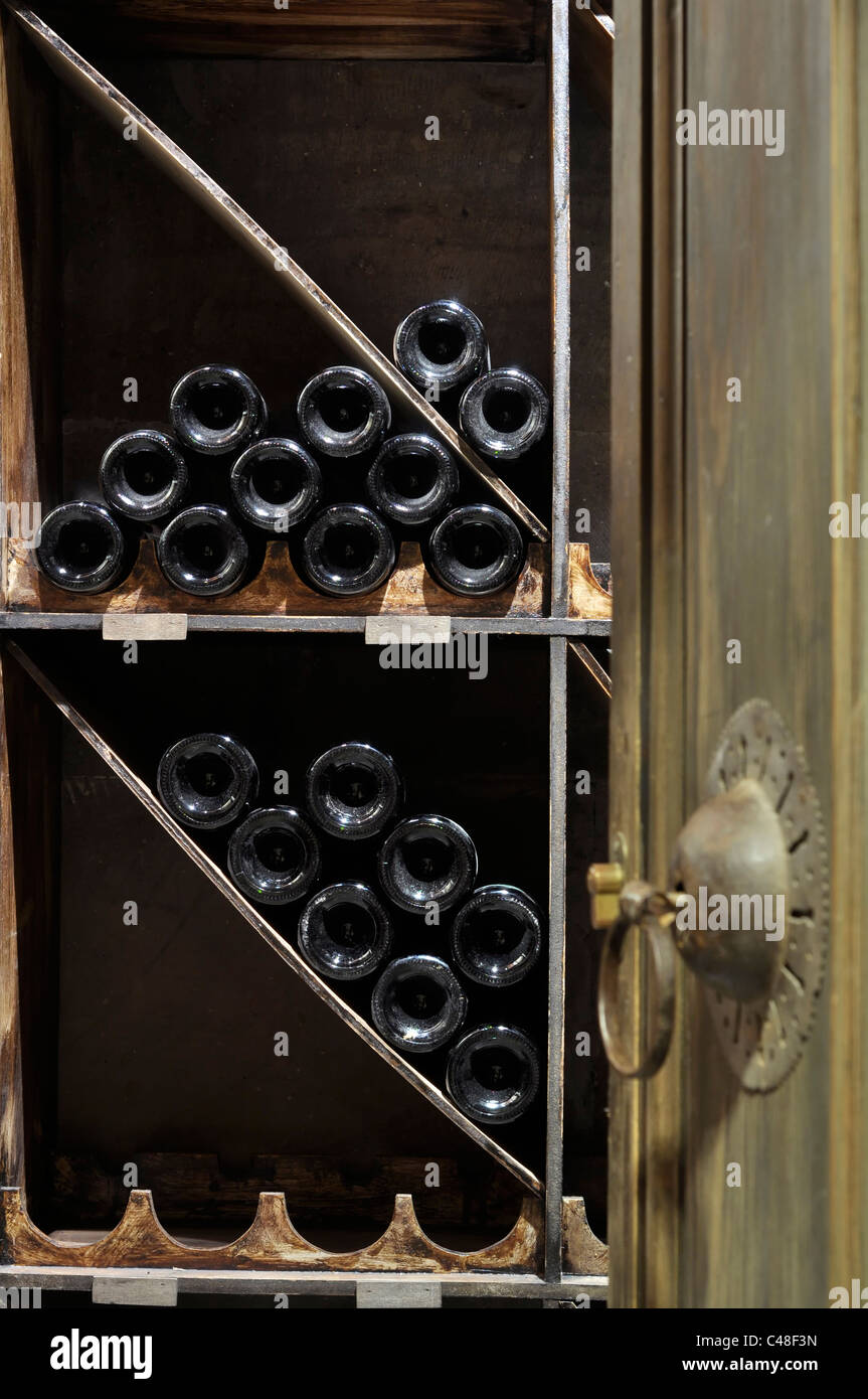 very old wines at the wine cellar Stock Photo - Alamy