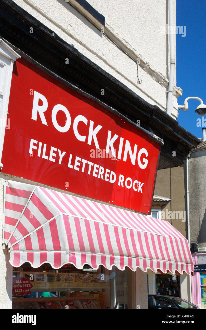 Filey Rock Shop Filey North Yorkshire England Stock Photo - Alamy