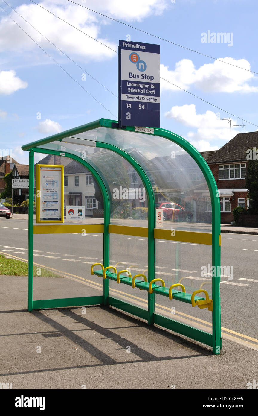 Bus shelter, Styvechale, Coventry, UK Stock Photo - Alamy