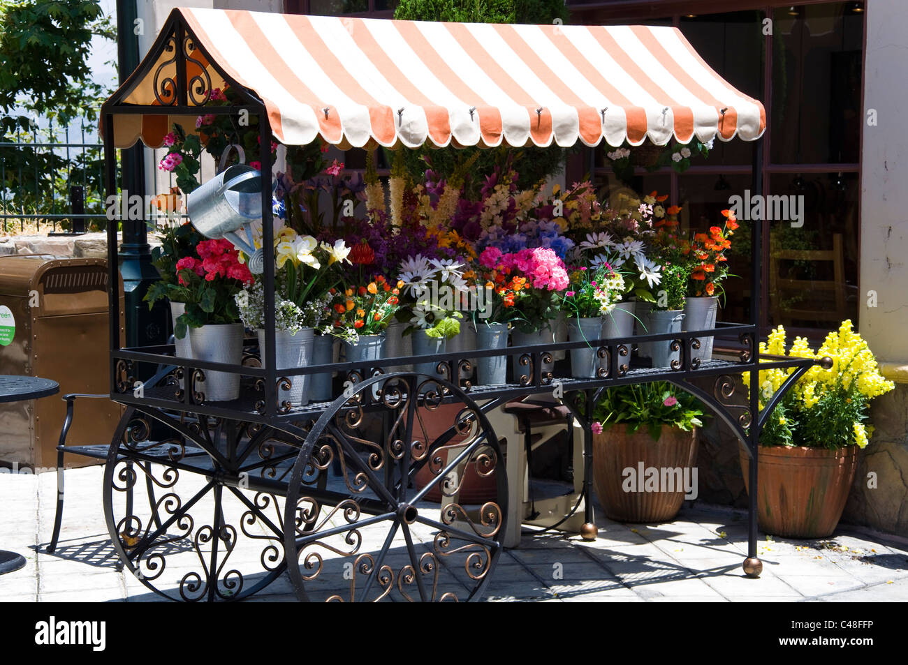 Flower stand car Stock Photo - Alamy