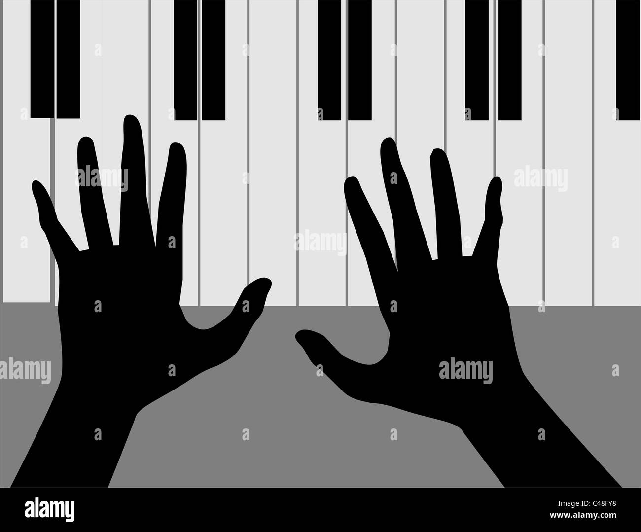 hands playing piano Stock Photo - Alamy