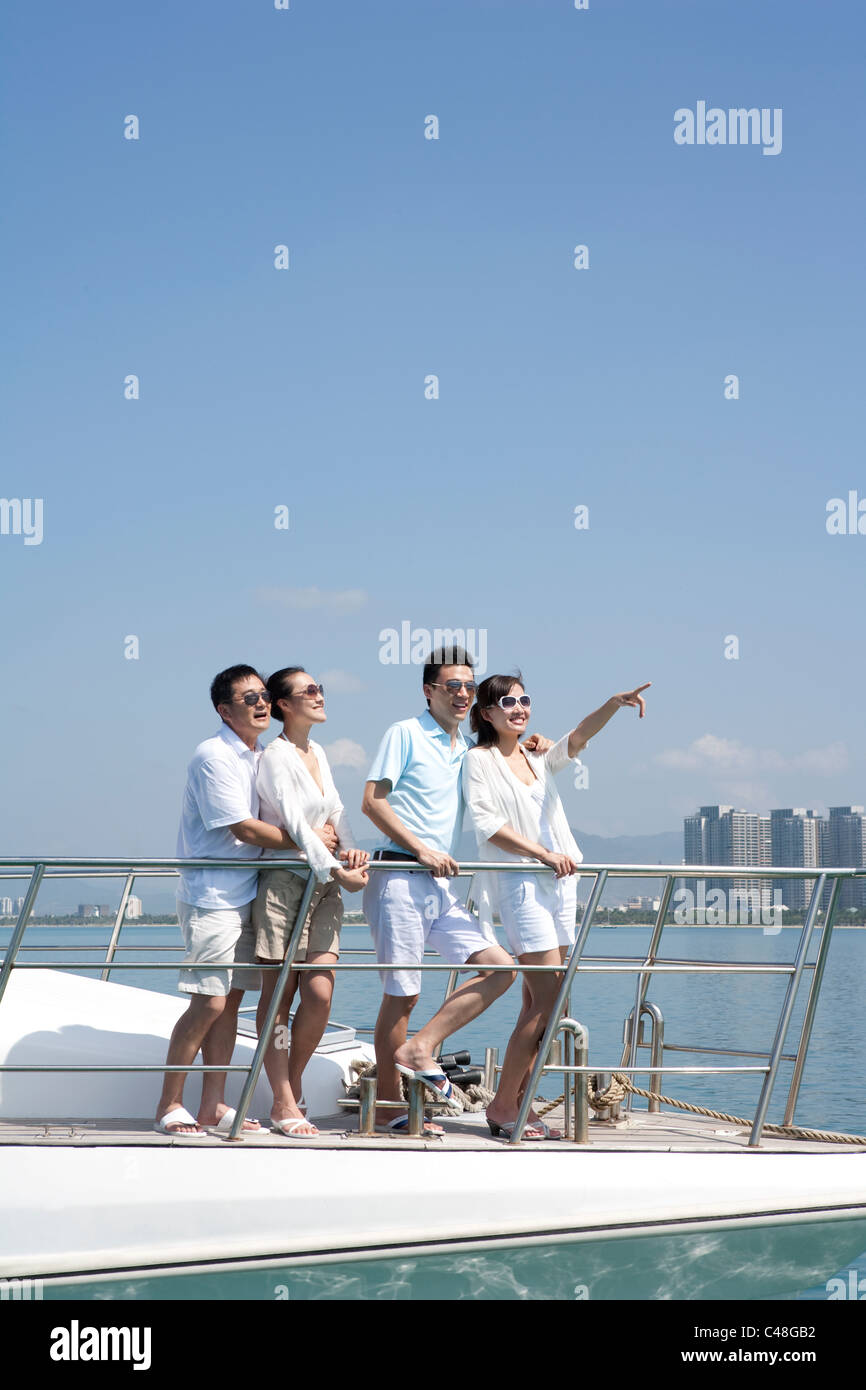 Friends Having Fun on a Yacht Stock Photo - Alamy