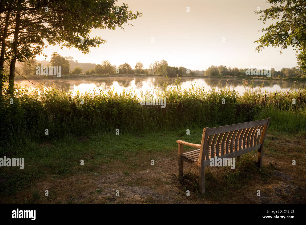 Bench overlooking water hi-res stock photography and images - Alamy