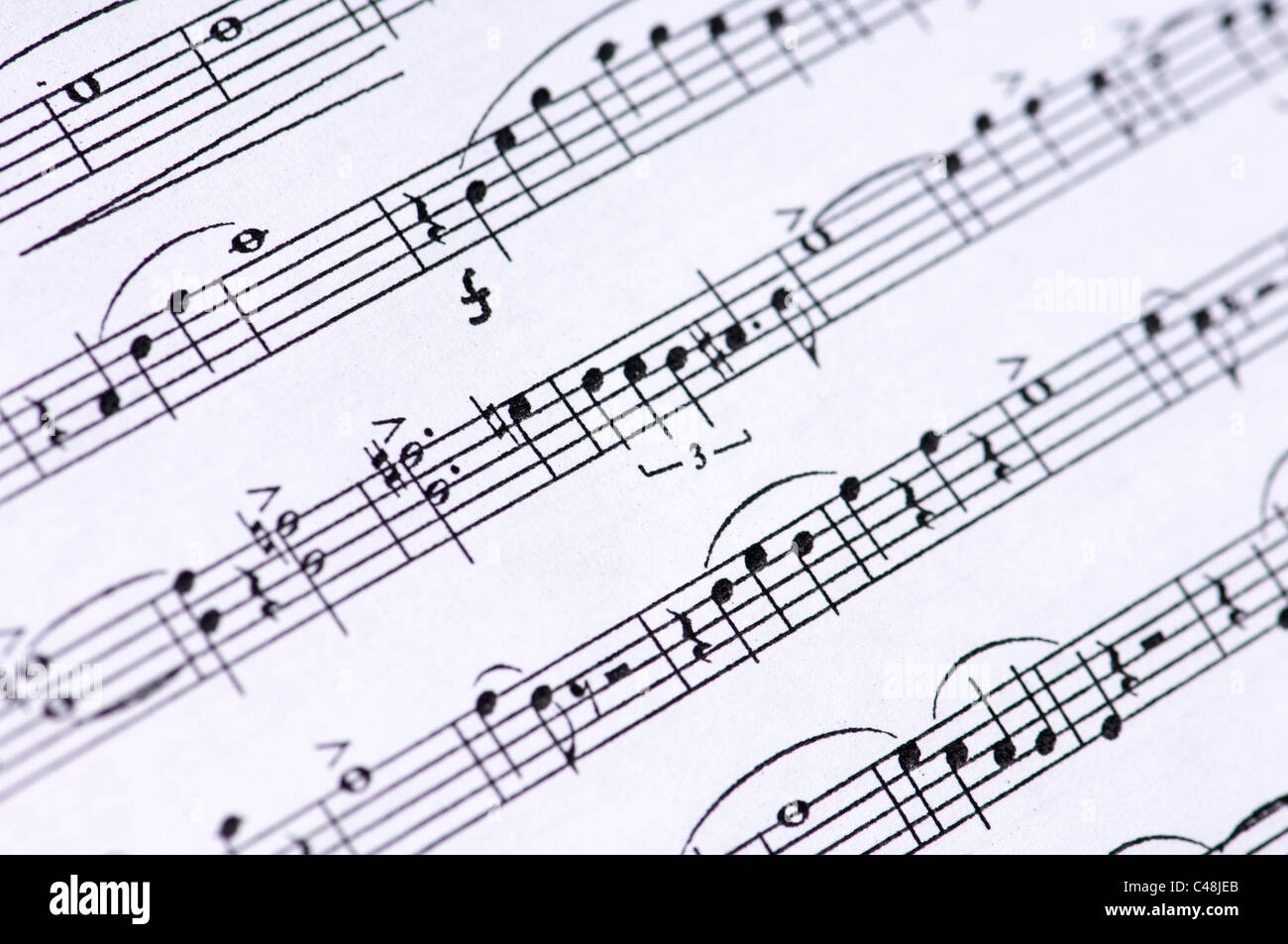 Detail of a paper score Stock Photo - Alamy
