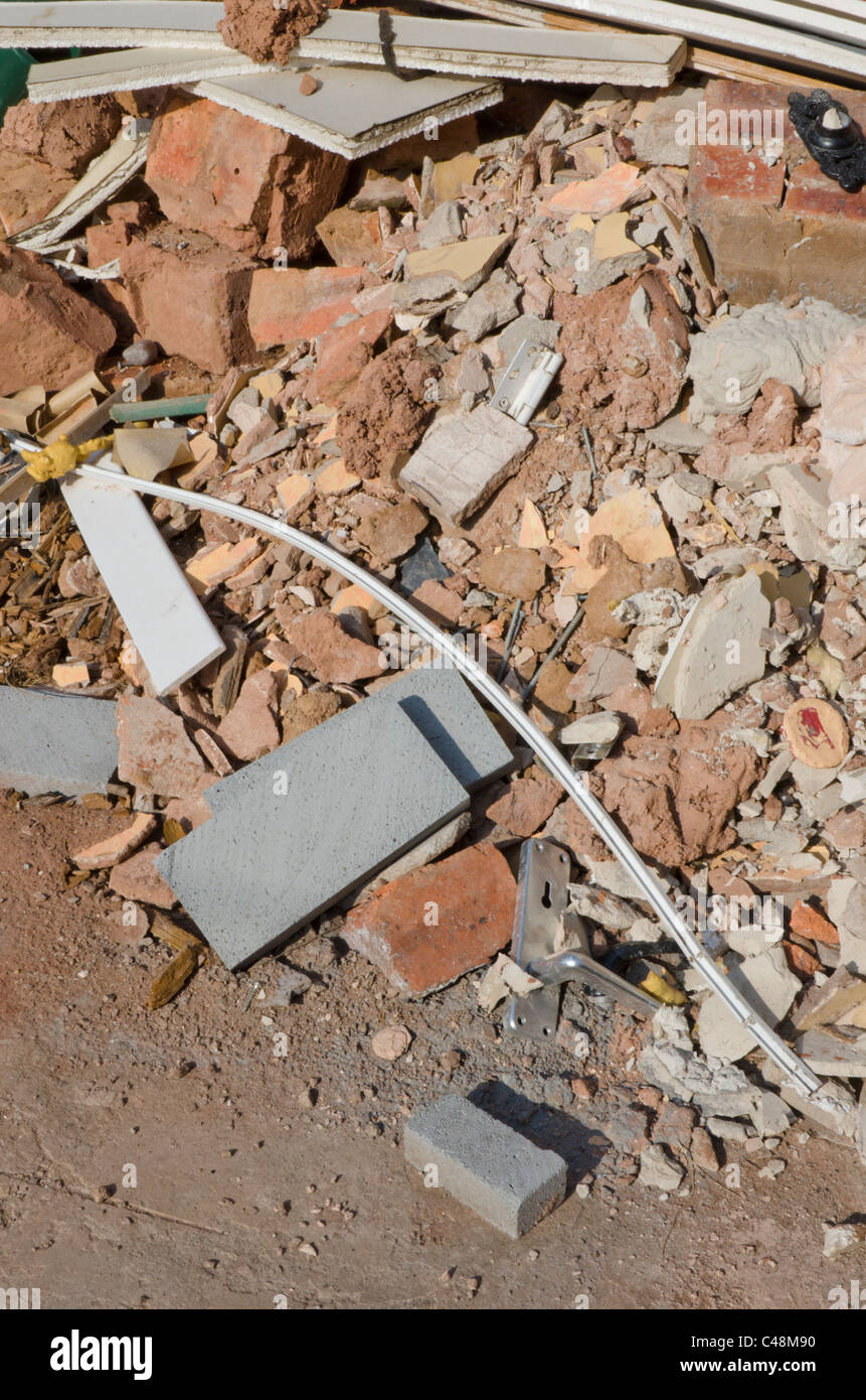 Pile of builder's rubble Stock Photo - Alamy
