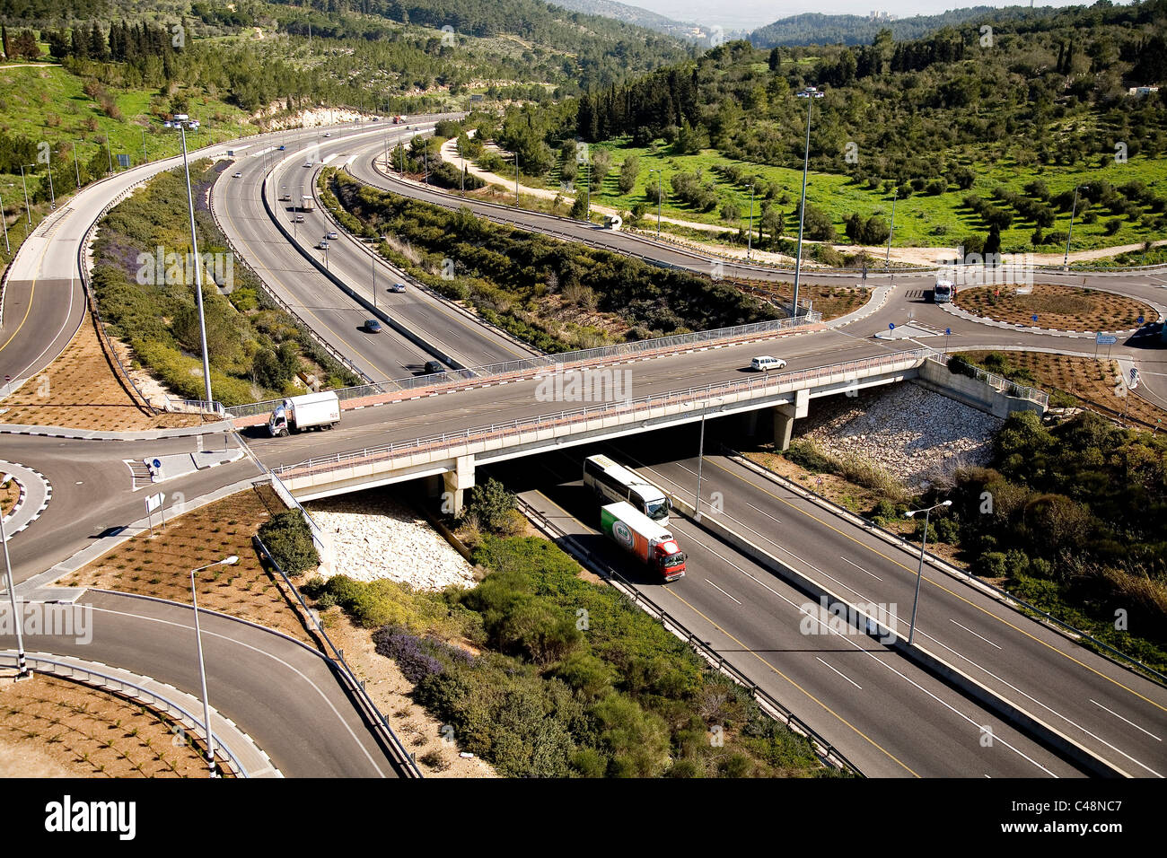 Aerial photograph of the Elyakim junction in Wadi Milek Stock Photo - Alamy