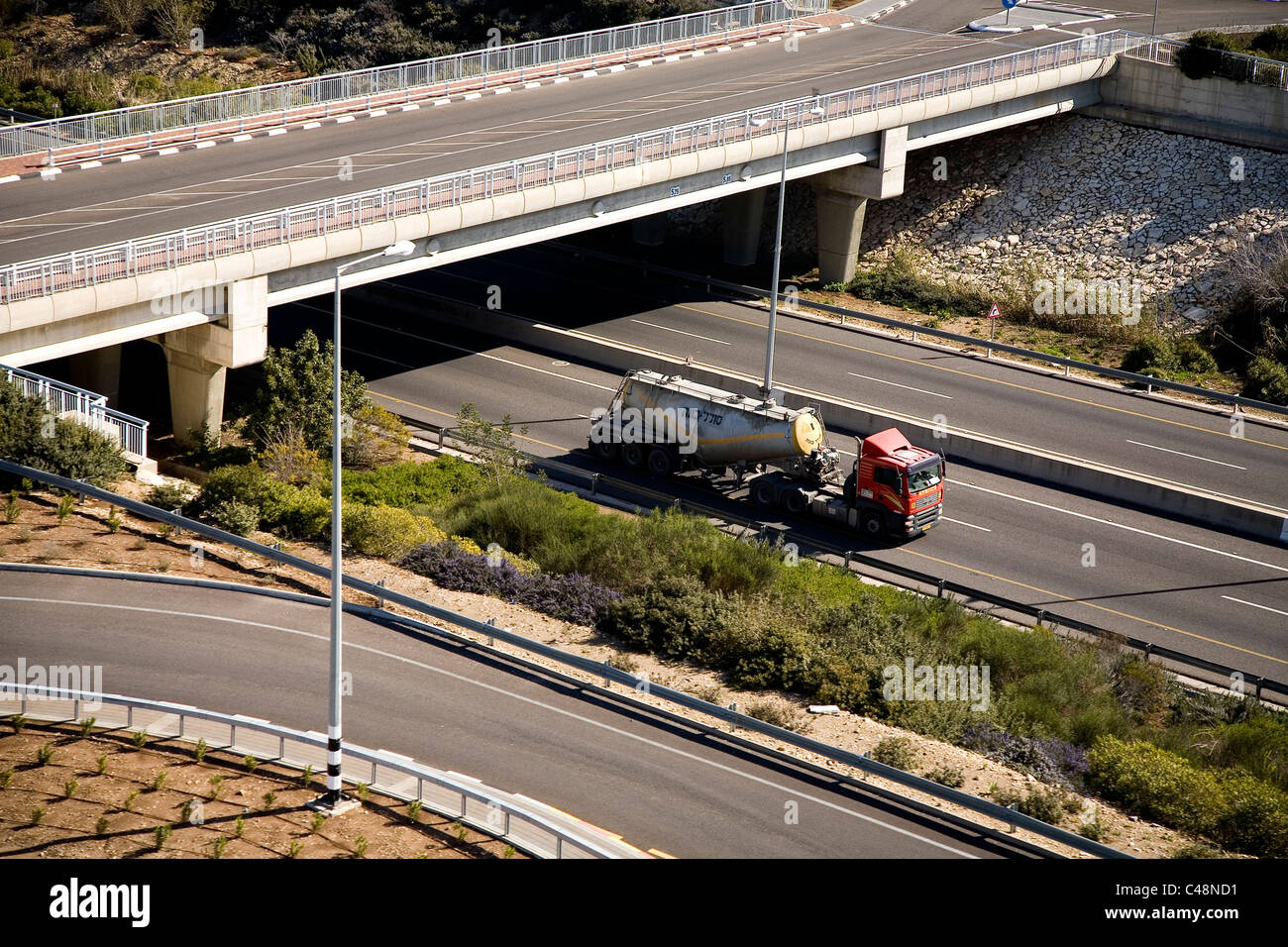 Aerial photograph of the Elyakim junction in Wadi Milek Stock Photo - Alamy