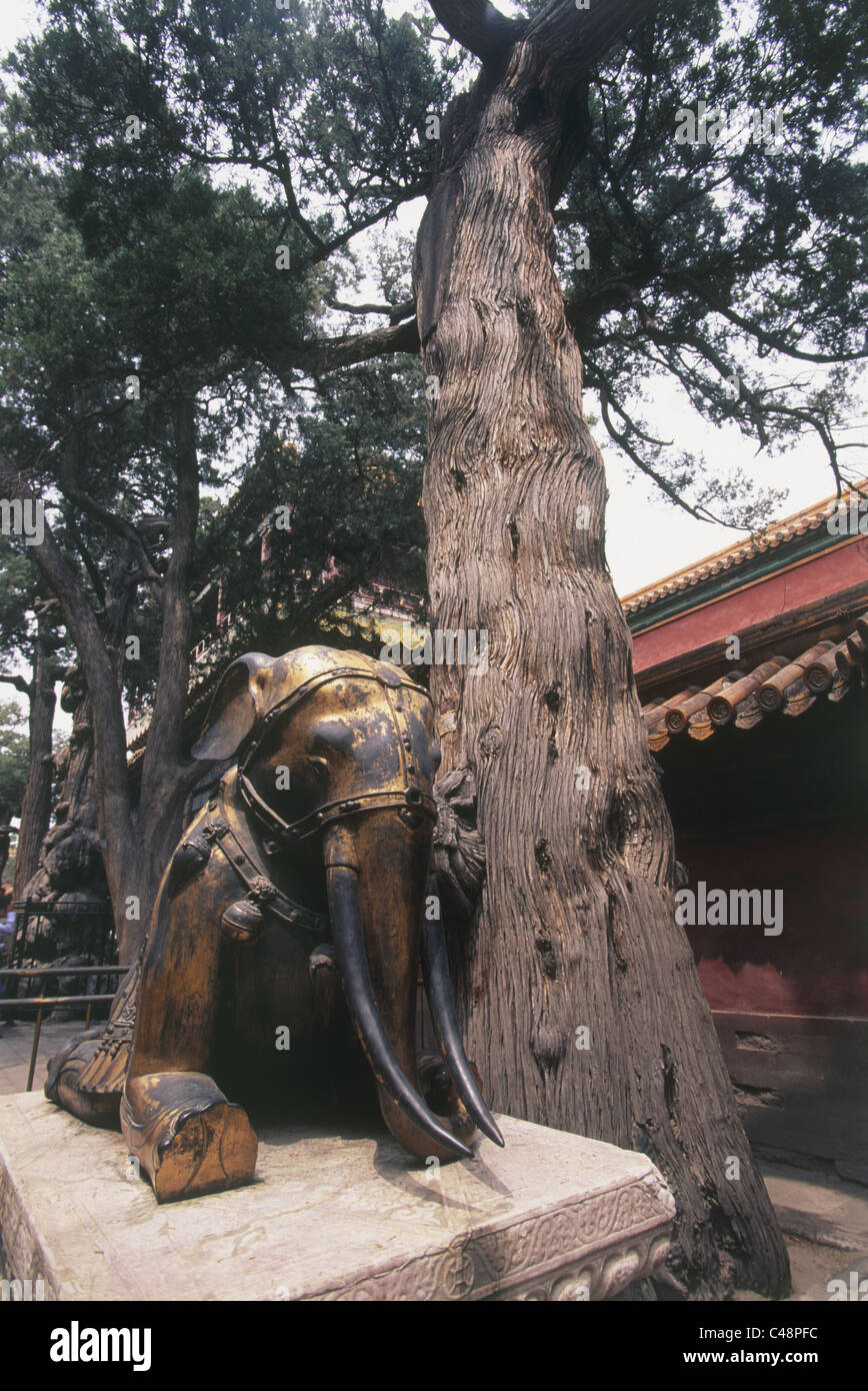 Photograph of a statue of an Elephant in China Stock Photo - Alamy