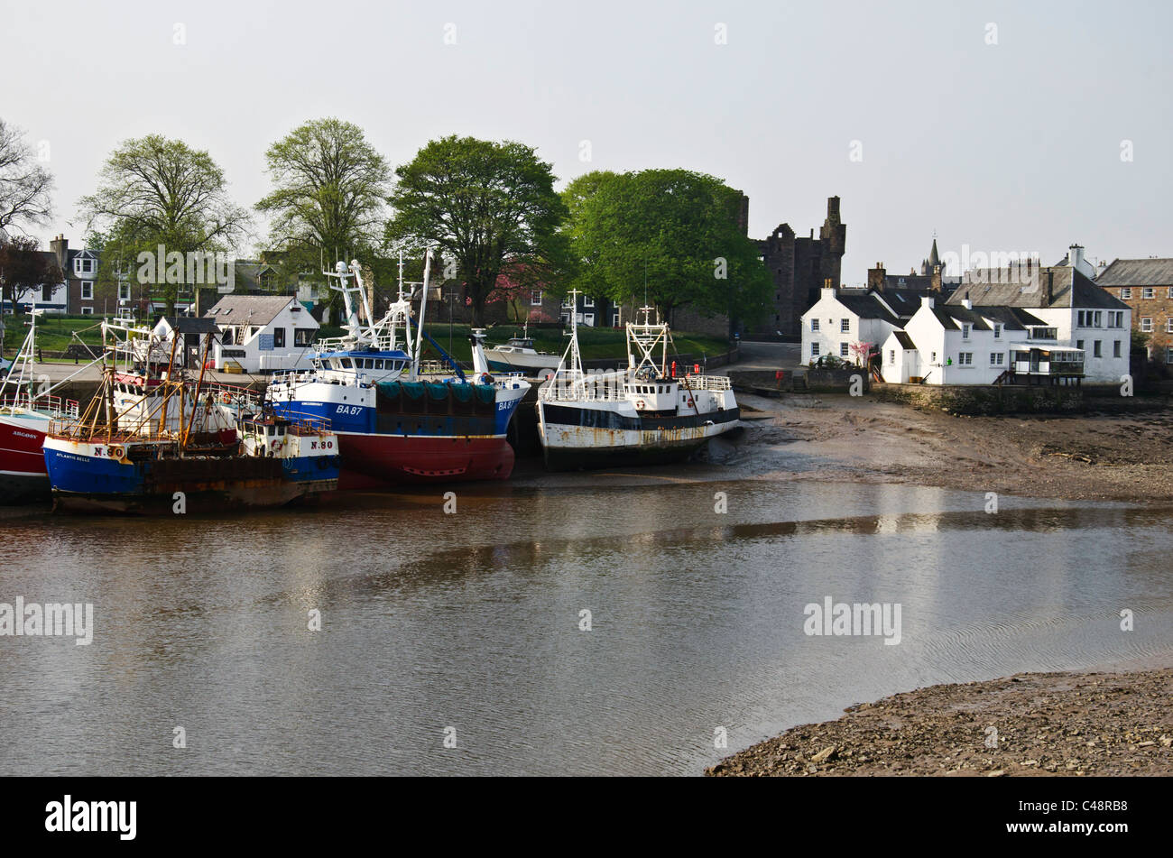 Scallop fishing boats at Kirkcudbright, Dumfries and Galloway, Scotland ...
