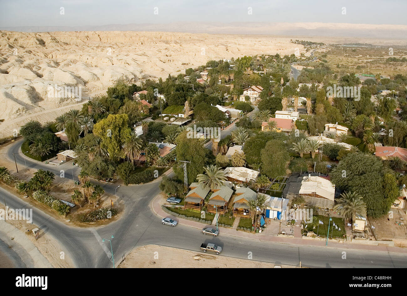 Aerial photo of Moshav Neot haKikar Stock Photo - Alamy