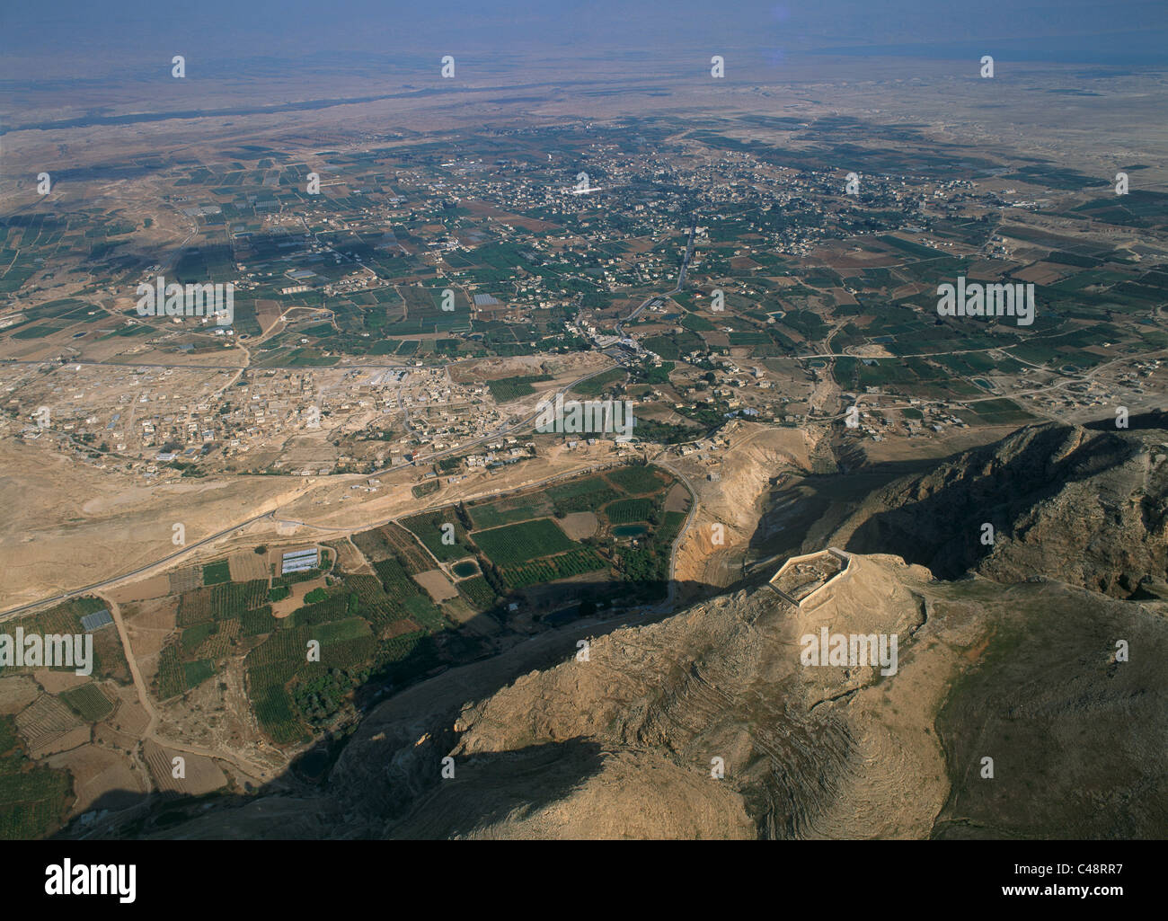 Aerial view of the Jordan plain and the Dagon fortress Stock Photo - Alamy