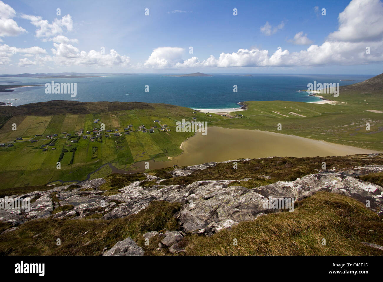 scarista beach isle of harris mountains western isles outer hebrides ...