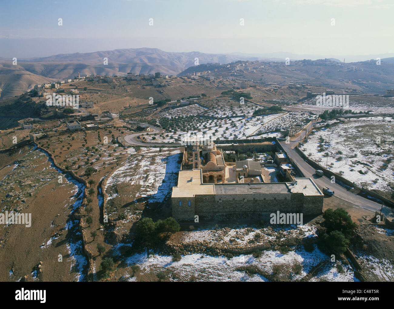 Aerial view of the Theodosius Monastery Stock Photo - Alamy