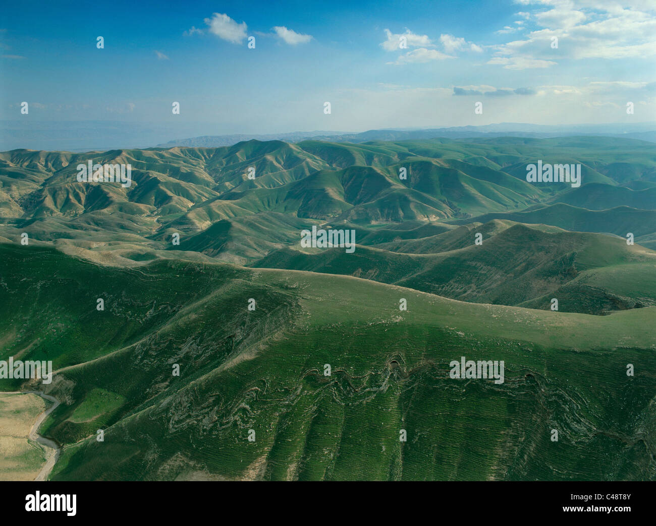 Aerial view of the Judea Desert Stock Photo - Alamy