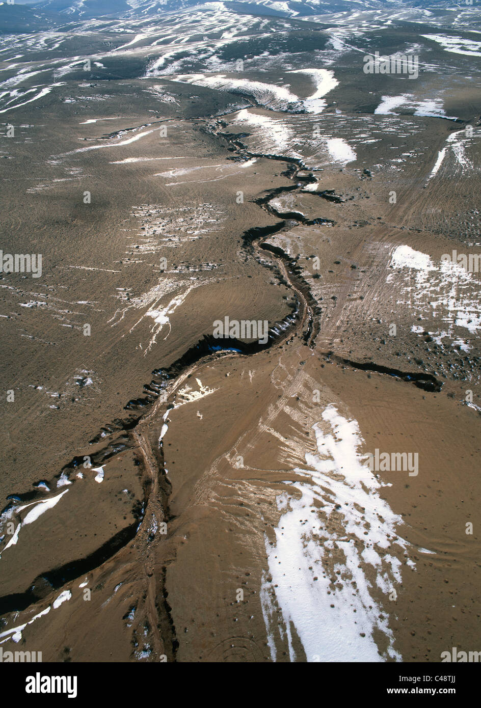 Aerial view of the Judea Desert with snow Stock Photo - Alamy