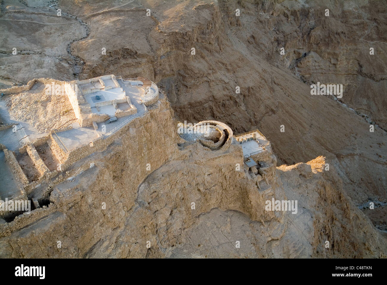 Aerial view of Masada Stock Photo - Alamy