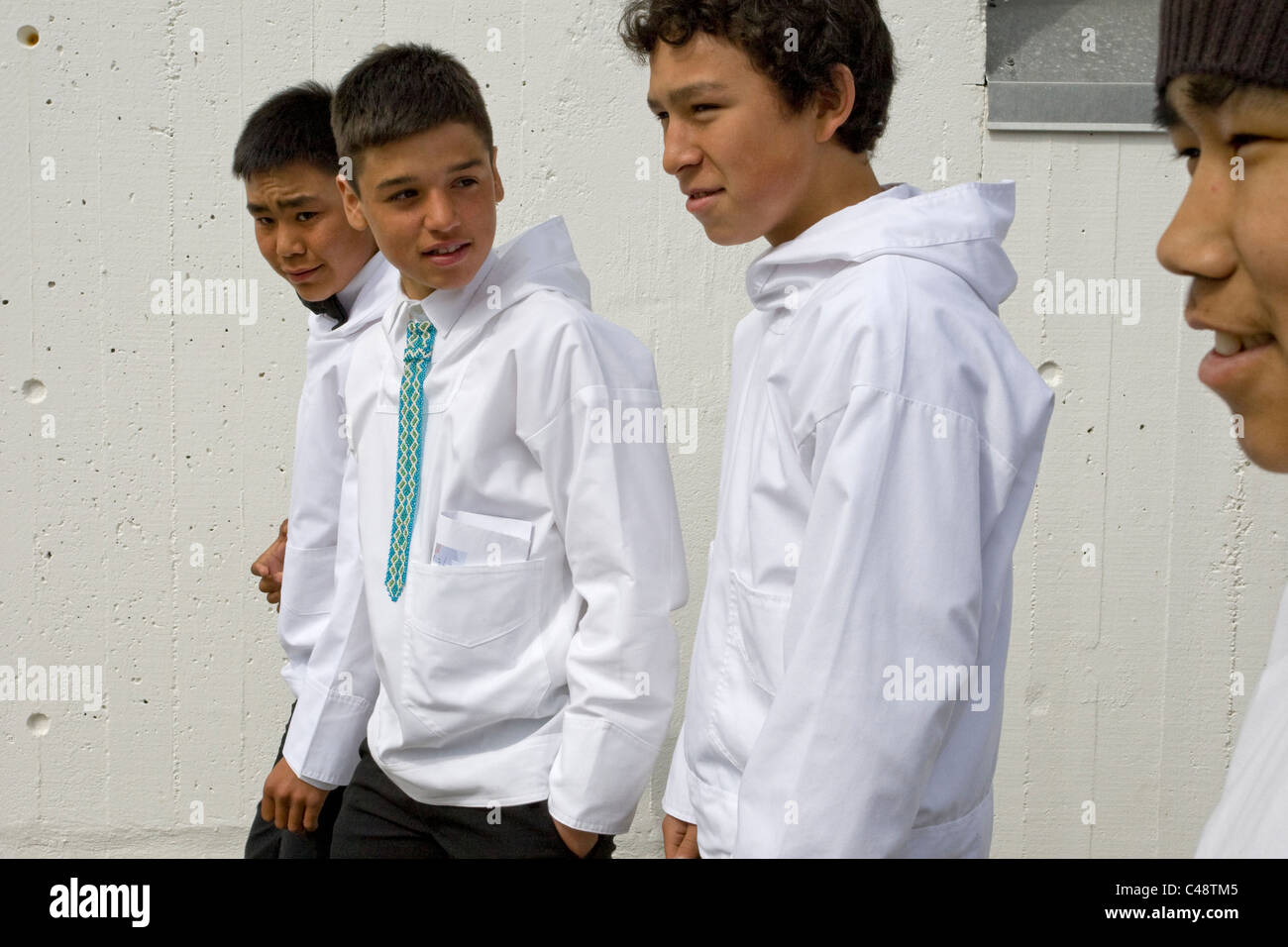 Confirmation of children into the Luthern church, Qaqortoq, Greenland ...