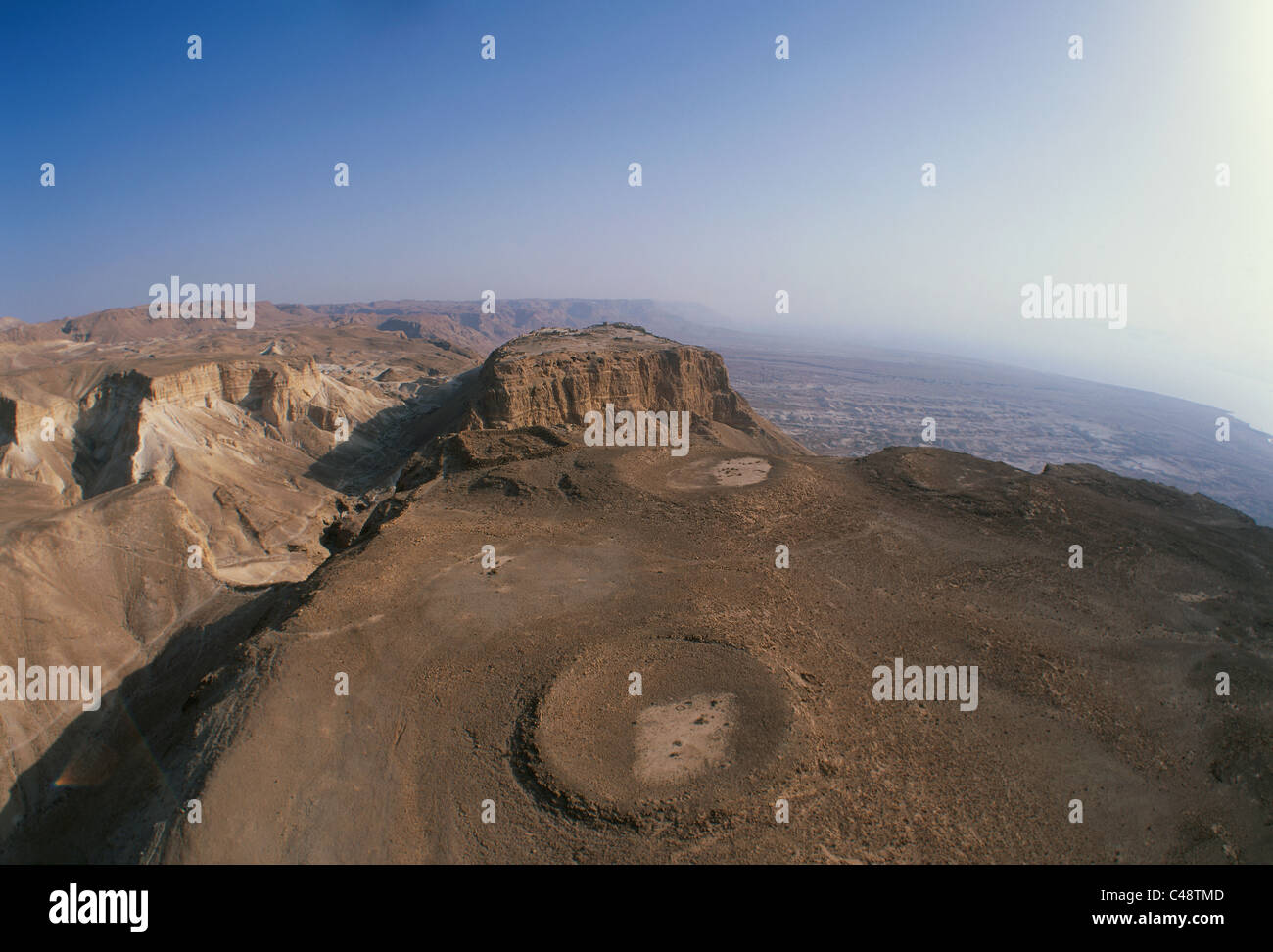 Aerial view of Masada Stock Photo - Alamy