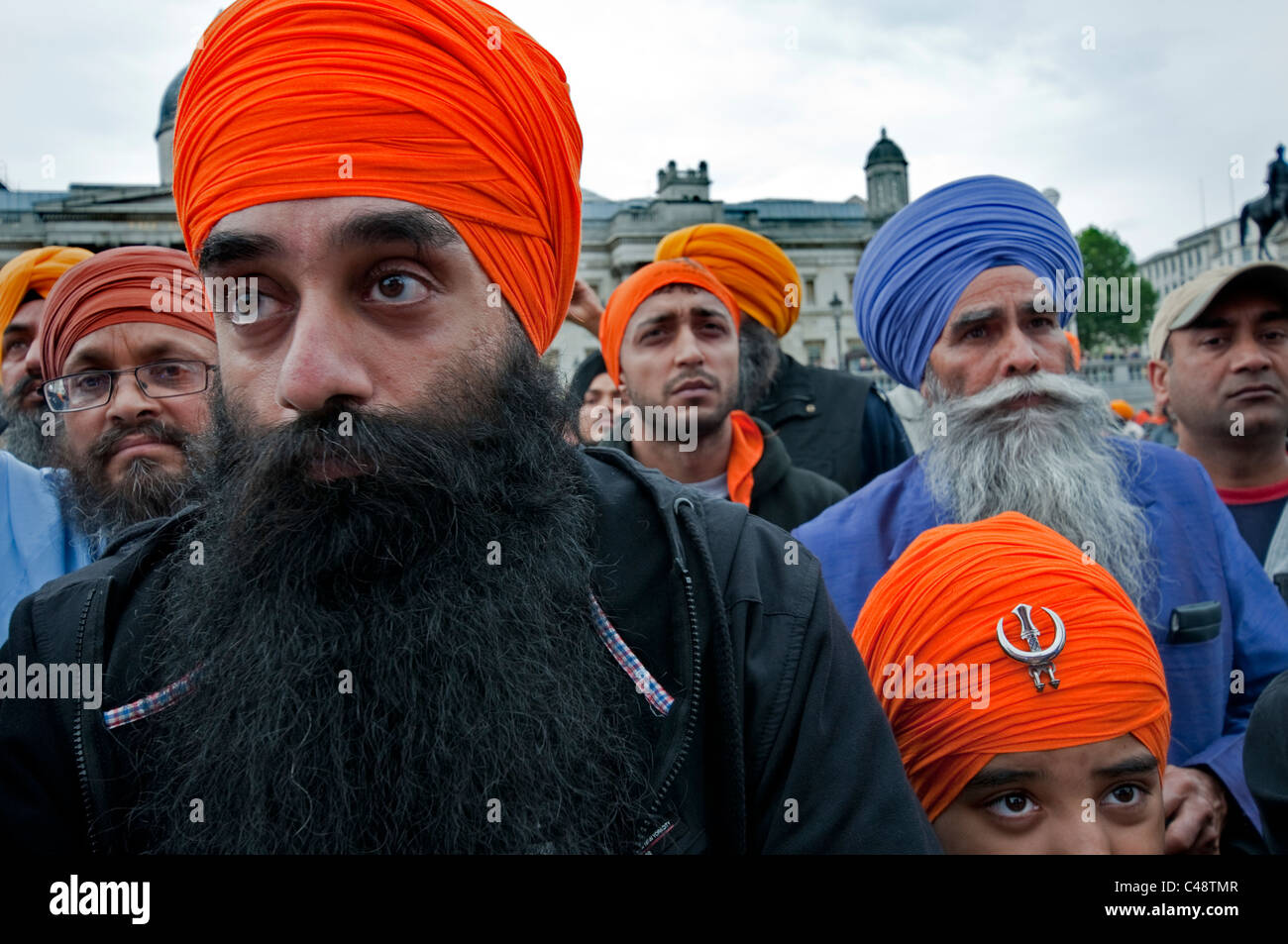 25,000 Sikhs marched to Trafalgar Square commemorating the 1984 ...