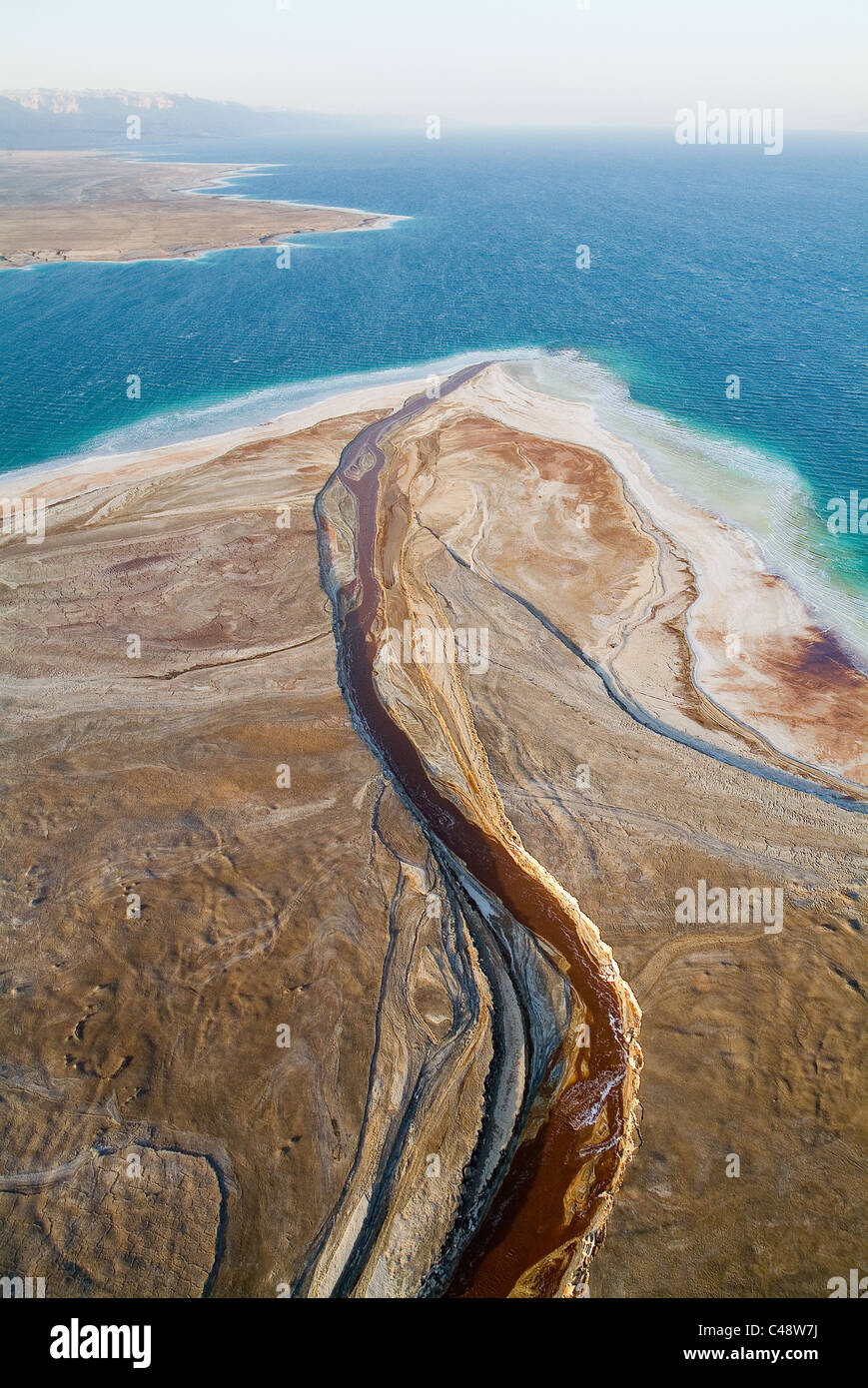Aerial photograph of an abstract view of the Dead Sea Stock Photo - Alamy