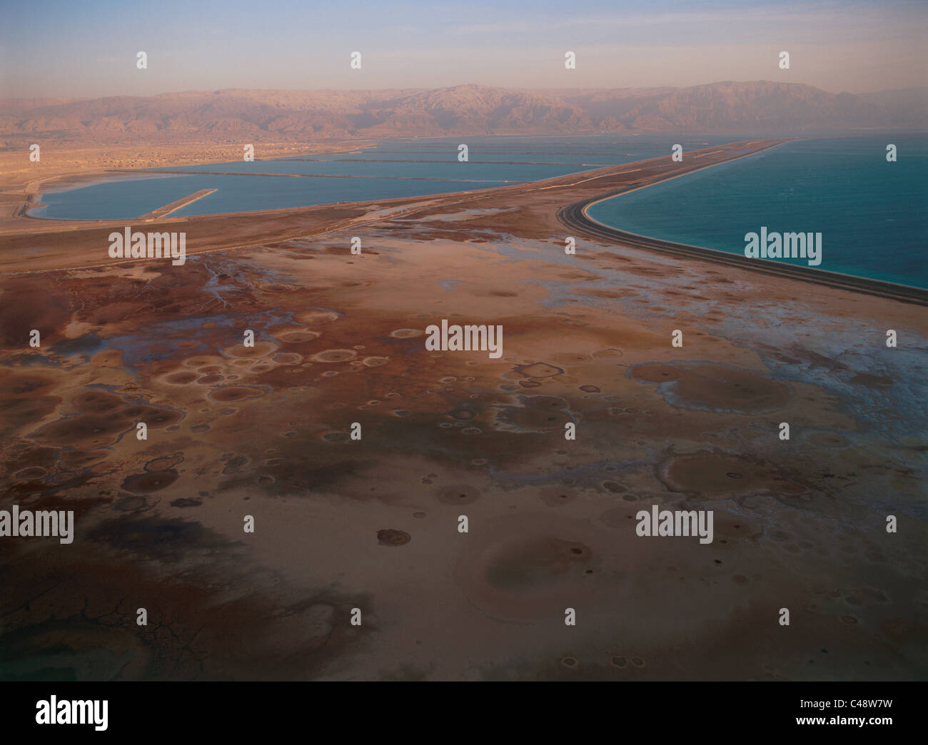 Aerial view of the Dead sea Stock Photo - Alamy
