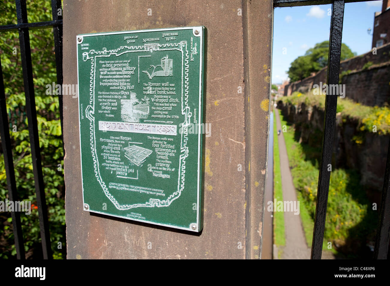 Chester city and it's famous Roman walls Stock Photo - Alamy