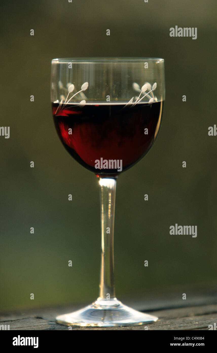 Glass of Red Wine Stock Photo - Alamy