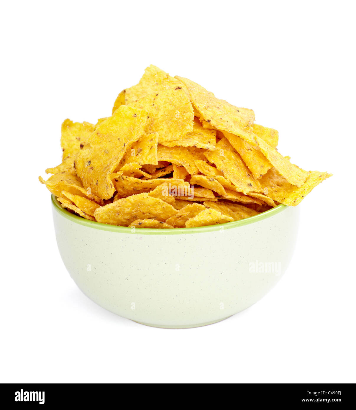 potato chips on white background Stock Photo - Alamy