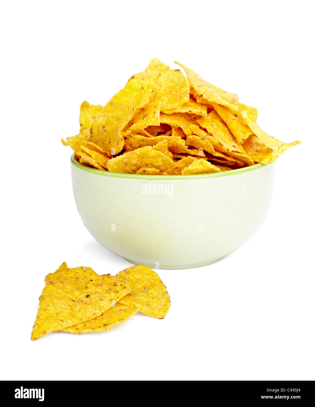 potato chips on white background Stock Photo - Alamy