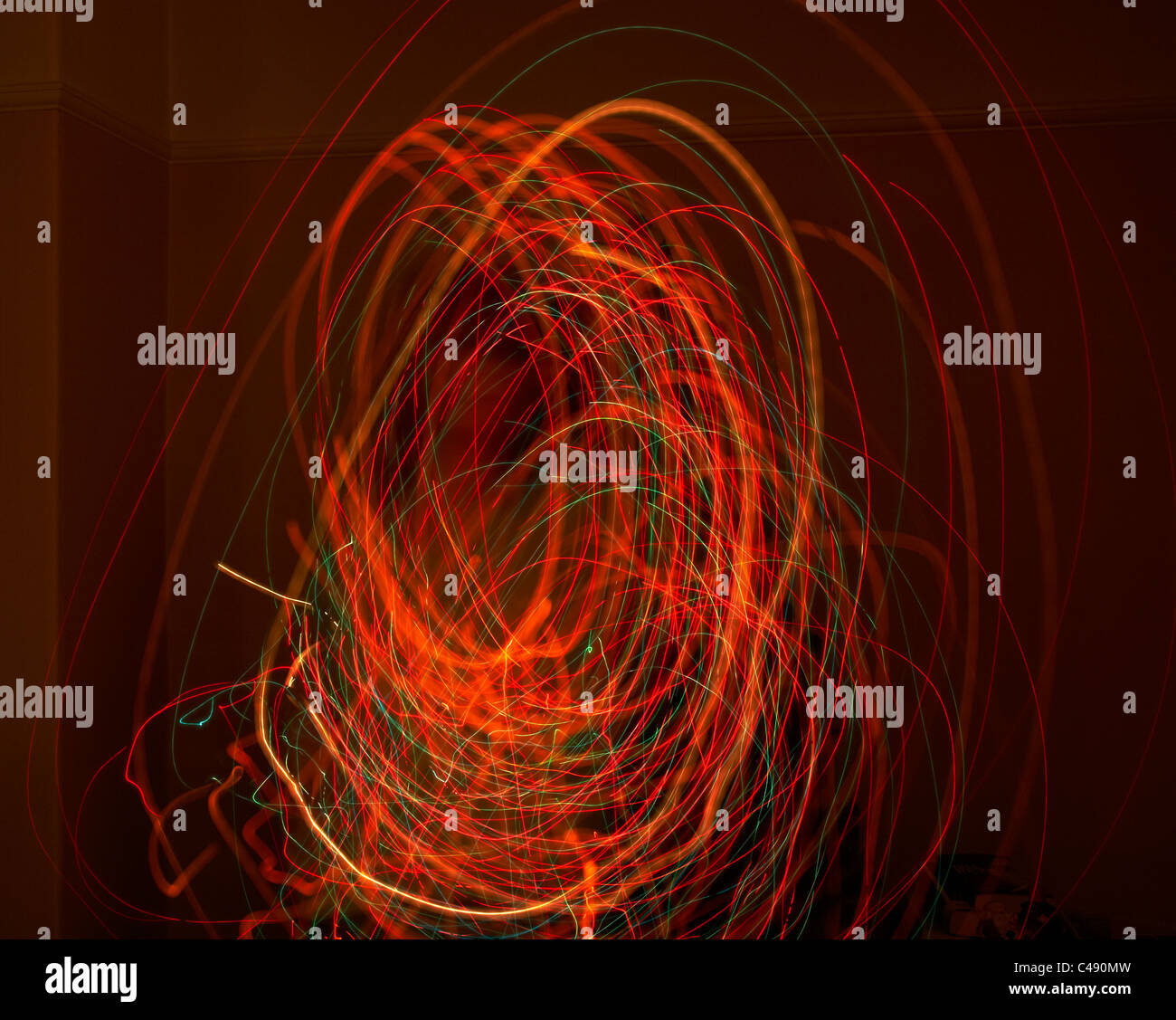 Moving red lights Stock Photo - Alamy