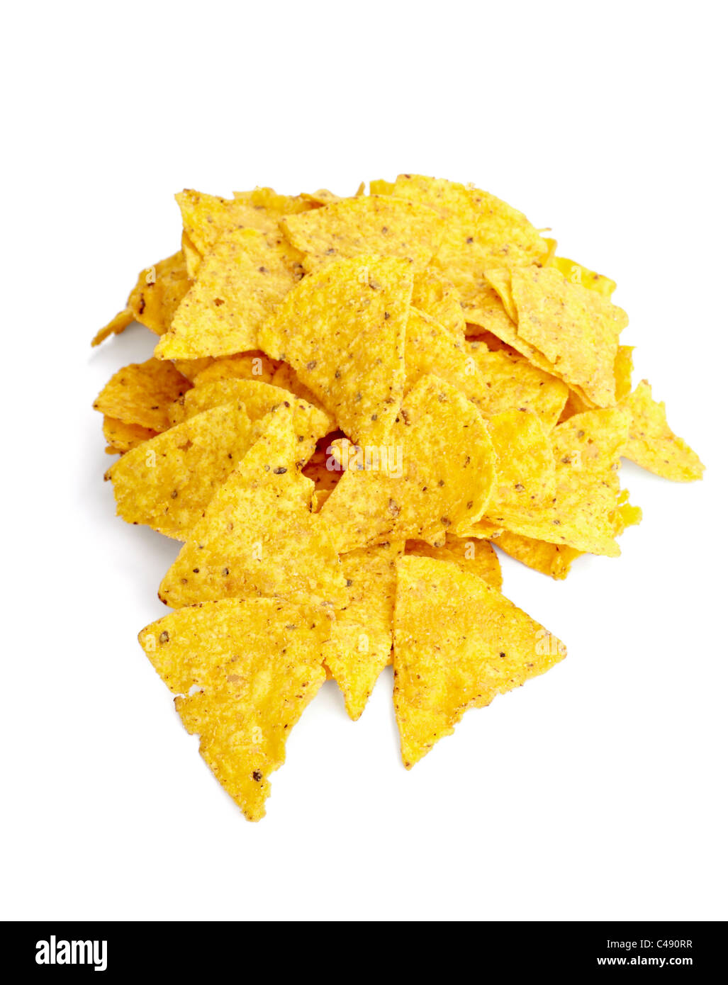 potato chips on white background Stock Photo - Alamy