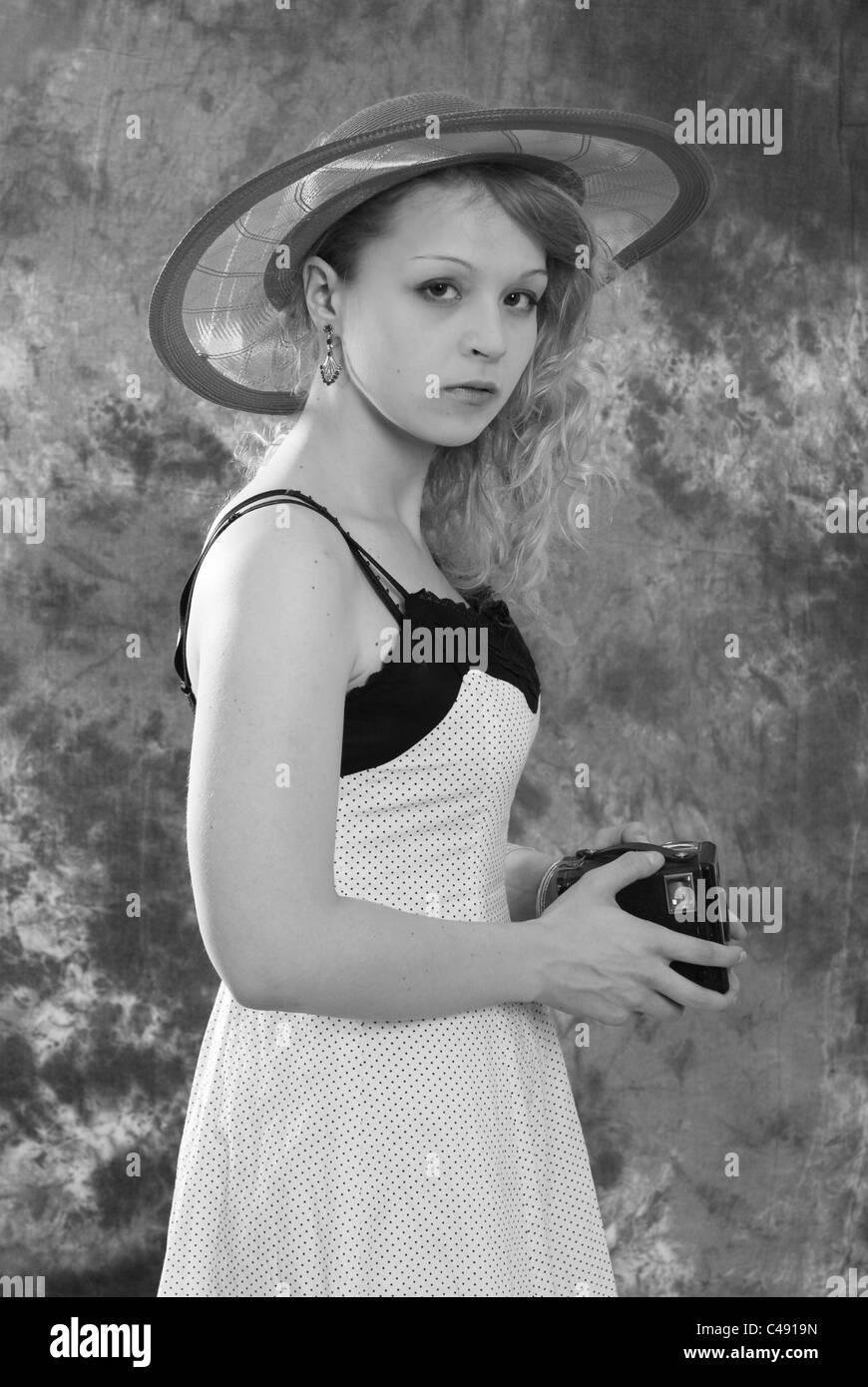 woman with camera Stock Photo - Alamy