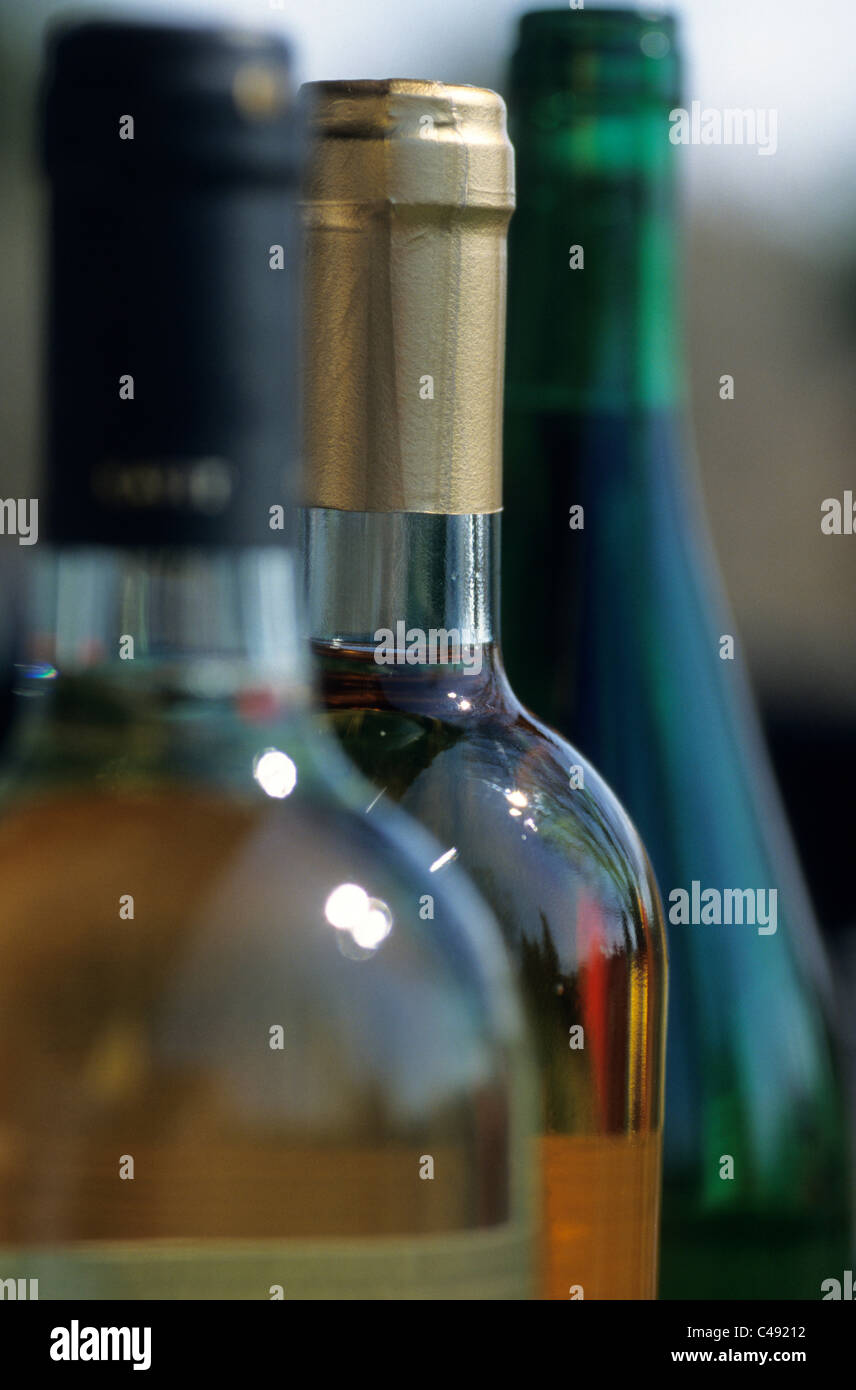 3 wine bottles hi-res stock photography and images - Alamy
